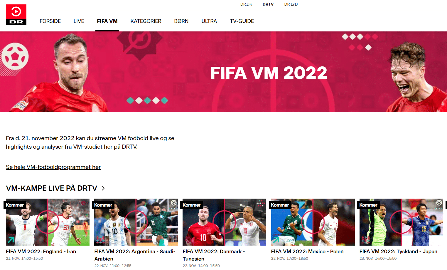 Stream VM Fodbold Kampe live med VPN (Gratis) 2022 FIFA WC